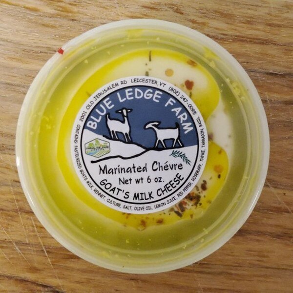 Blue Ledge Farm / Chevre, Marinated / Case, 4 x 6oz clamshell