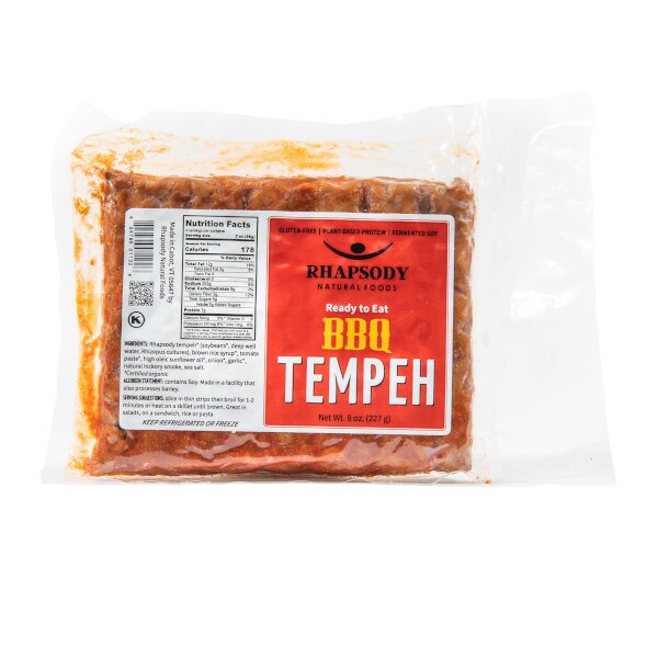 Rhapsody Natural Foods / Tempeh, Ready to Eat, BBQ, OG / Case, 15 x 8oz ...