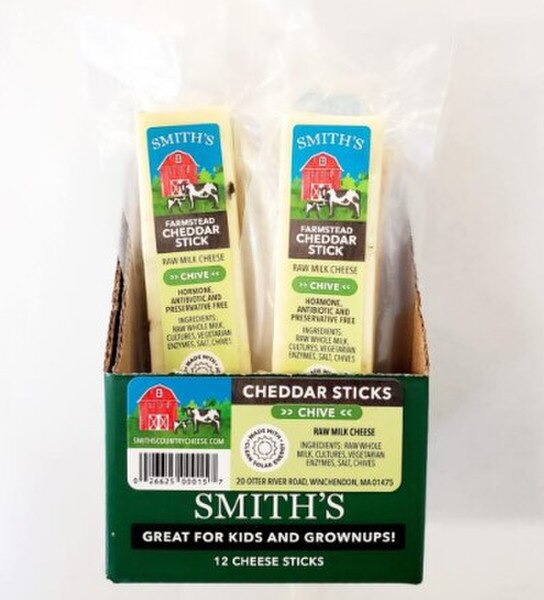 Smith's Country Cheese / Cheddar Cheese Sticks, Chive, CASE / Case, 6 x ...