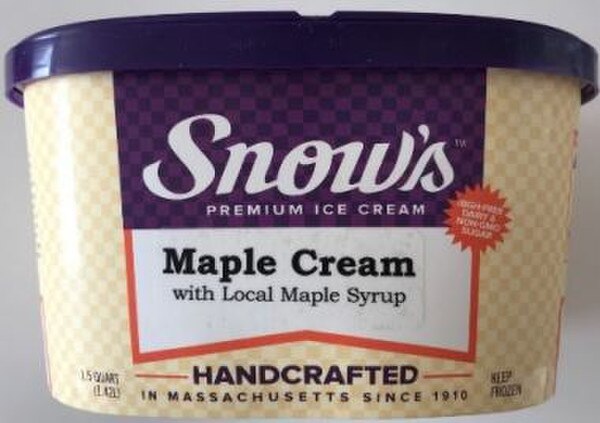 Snow's Ice Cream / Maple Cream / Case, 2 x 56oz
